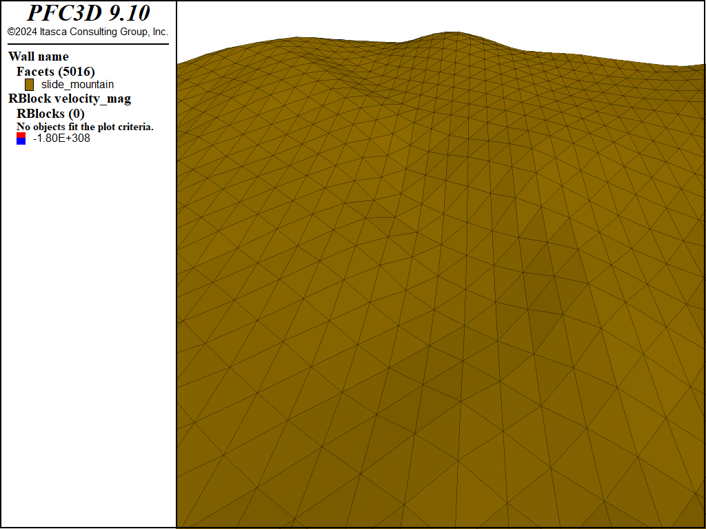 Rigid Block Model of a Rockslide — Itasca Software 9.1 documentation